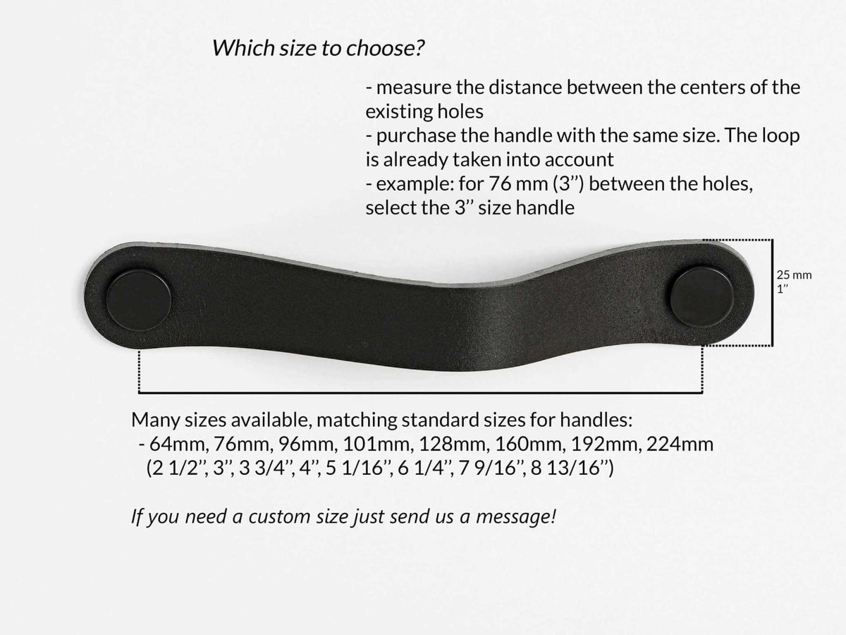 Leather drawer pulls / Infinity – Rowzec Design